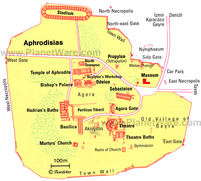 Mapa de Aspendos.