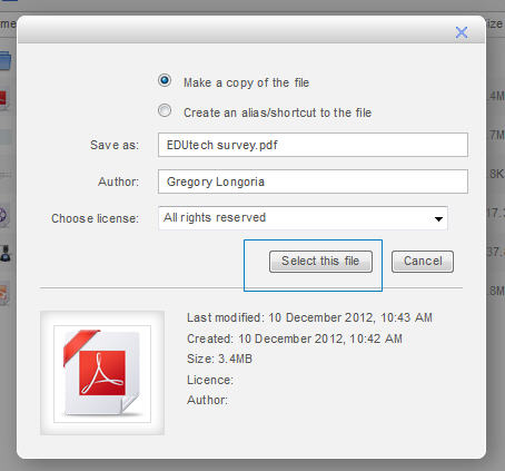 TLEARN: File picker