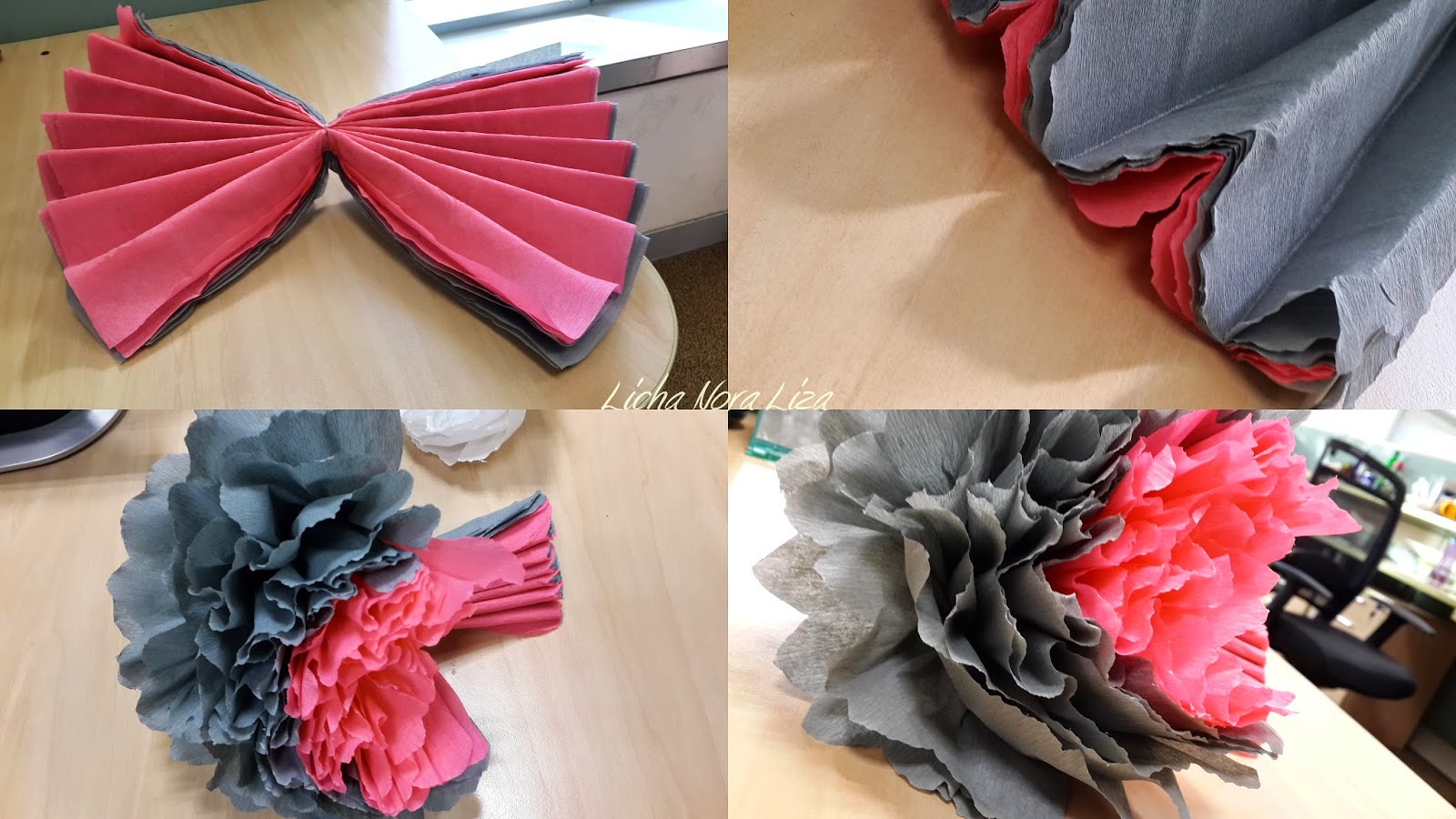 DIY | Bunga Kertas Besar Untuk Pelamin - Nora.Liza