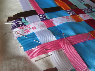 Mommy's Making a Mess: Woven Ribbon Heart Pillow