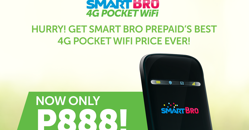 Smart Bro 4G Pocket WiFi Now Only P888 - Unlimited Promos