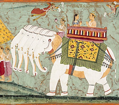 Indian Epics: Images and PDE Epics: Image: Indra and Shachi Riding Airavata