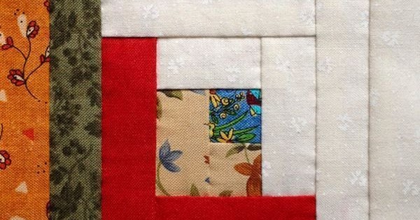 Tutoriales de Patchwork: TÉCNICA LOG CABIN
