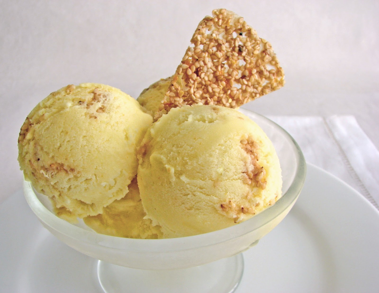 :pastry studio: Orange Sesame Tuile Ice Cream