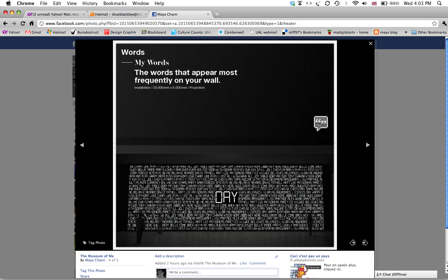 MAYA CHAMI - MA DIGITAL ARTS: Intel Museum of Me