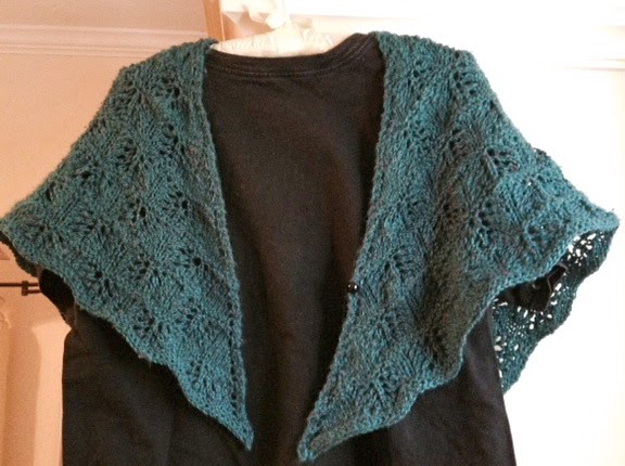 Knit Write : Ripple Buttons Stay On Shawl