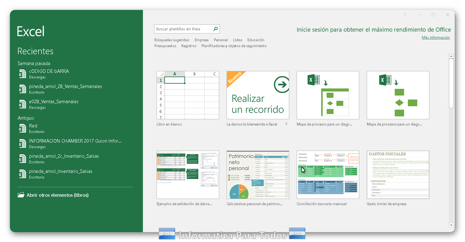 Inicio Rápido de Excel