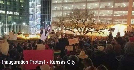 TKC BREAKING NEWS!!! KANSAS CITY MARCH AGAINST TRUMP INAUGURATION ...