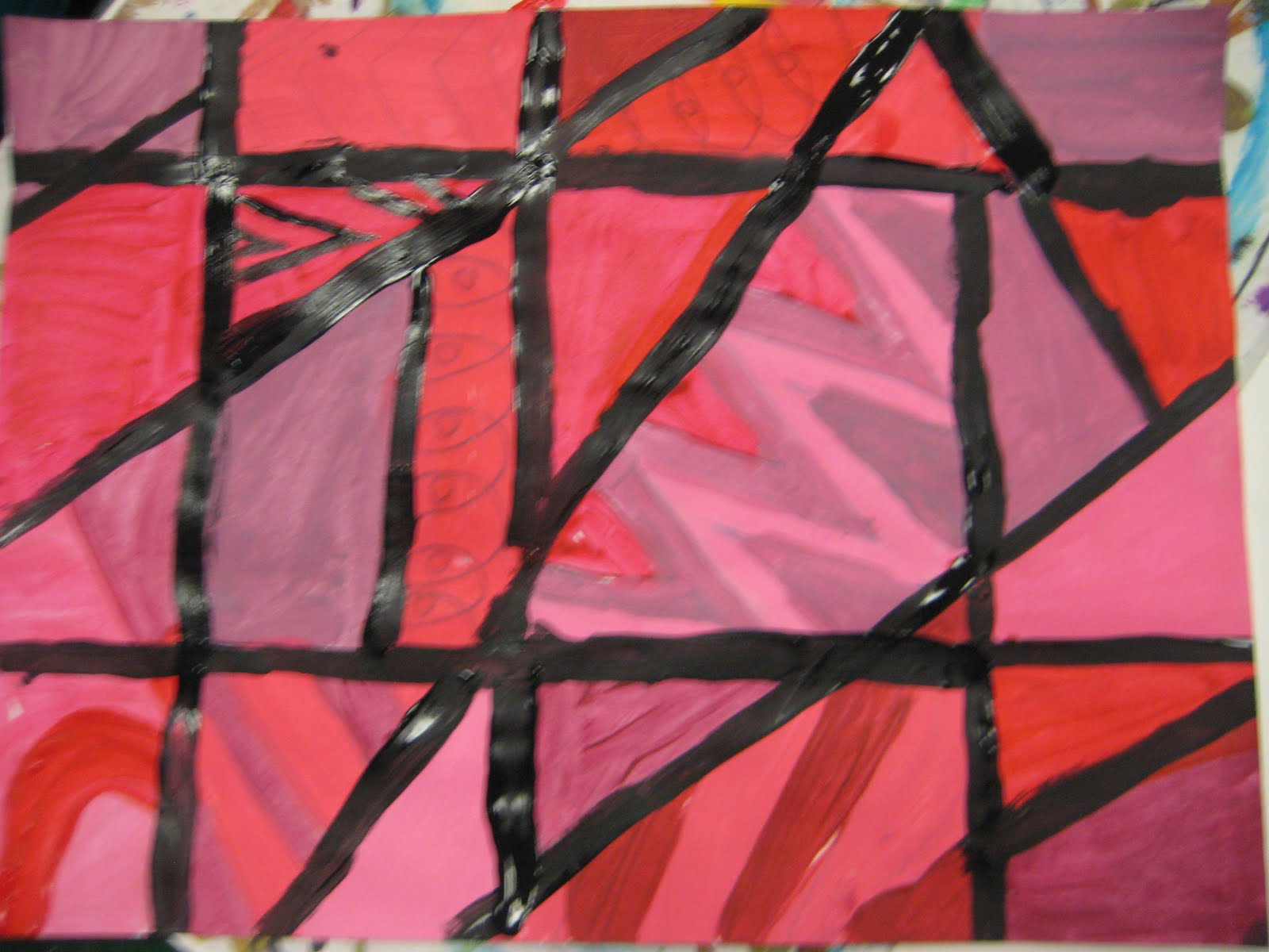 Why Walk When You Can Fly?: Fourth Grade Monochromatic Abstract Paintings
