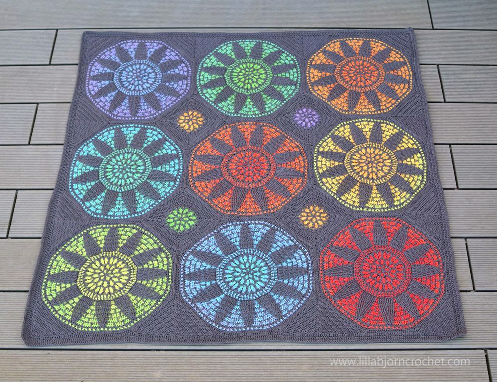 Stained Glass Wonder: crochet blanket or pillow | LillaBjörn's Crochet ...