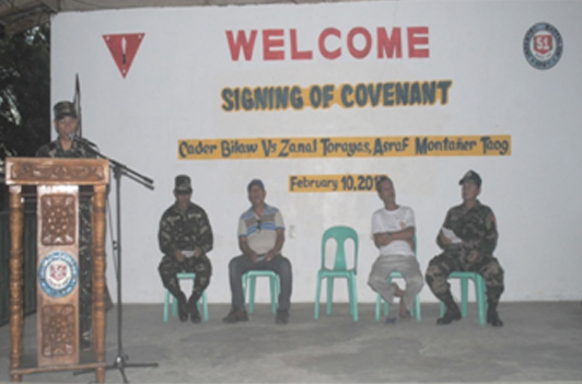 MINDANAO PAGADIAN FRONTLINE: Army Facilitates Peace Covenant Signing to ...
