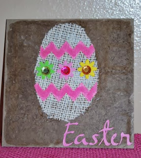 Mama's Crafts: Burlap Easter Egg Tile...