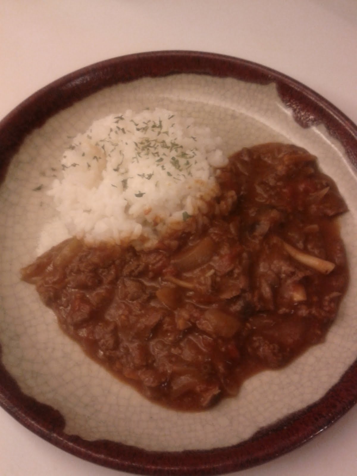 From my cottage kitchen: Japanese beef stew - Hayashi rice