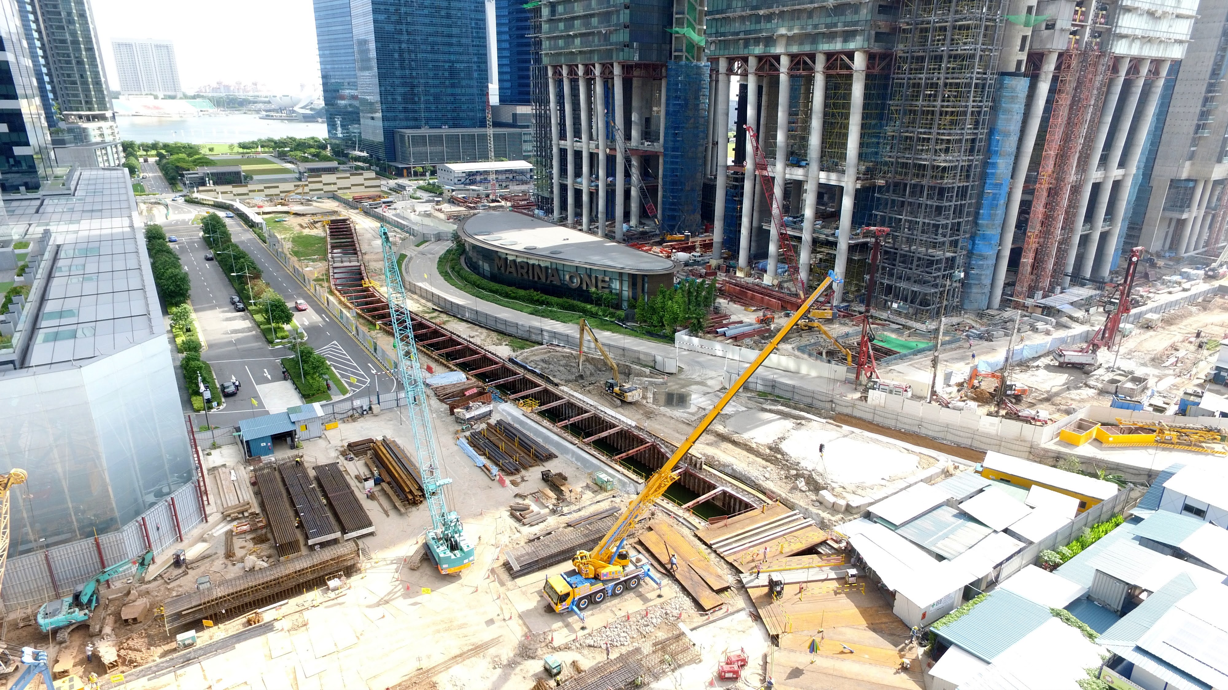 Thomson Line Construction: Shenton Way D-walls (IV)