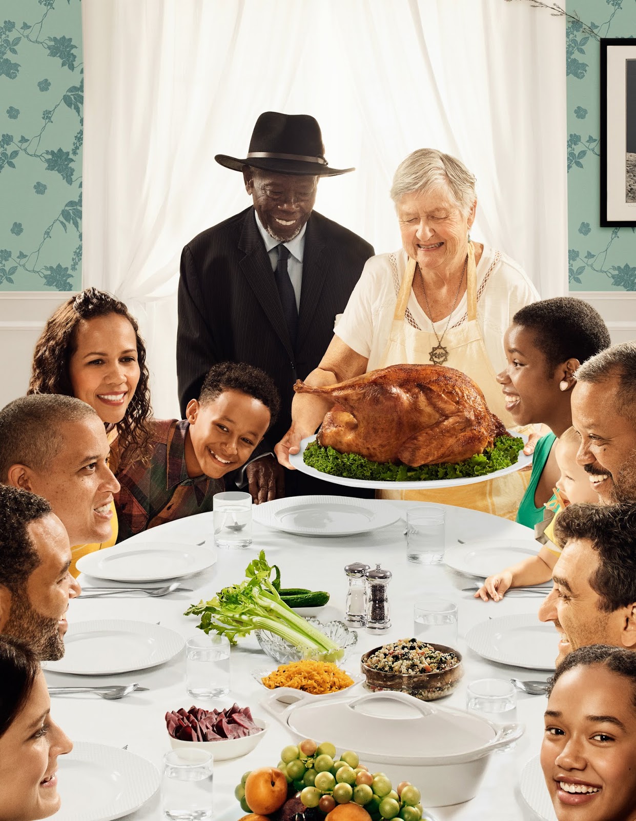 Happy Thanksgiving in a 21st century remake of Norman Rockwell’s ...