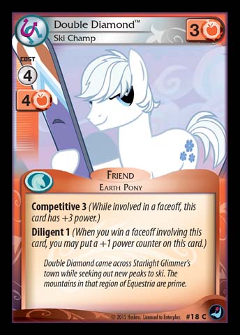 My Little Pony Double Diamond, Ski Champ High Magic CCG Card | MLP Merch