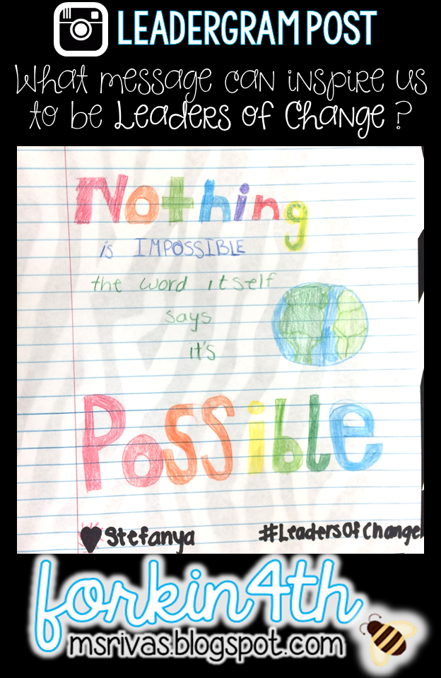 forkin4th: Inspiring Leaders with Leadergram! (Leader in Me Bulletin Board)