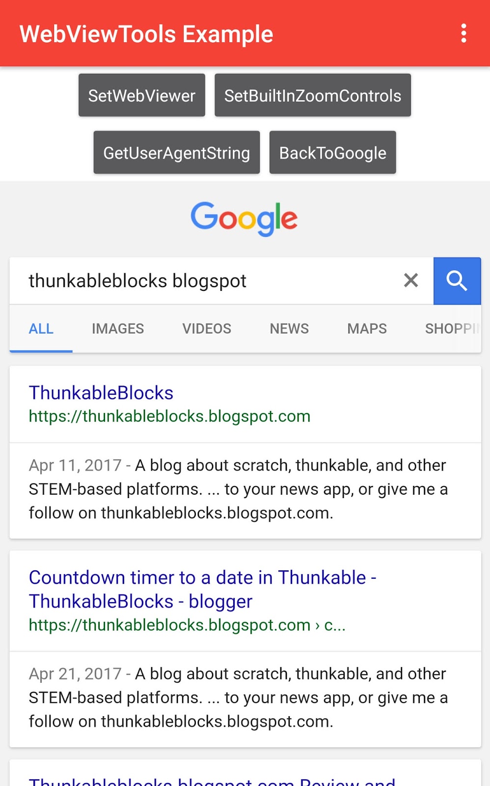 WebViewTools Extension for App Inventor
