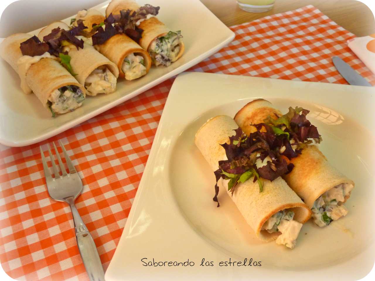 Cannoli de ensalada de pollo | Saboreando las estrellas