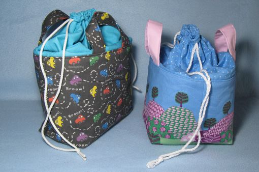 Threading My Way: Fabric Basket with Drawstring Top ~ Tutorial...
