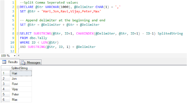 SQL Server Questions and Answers: What is Tally Table in SQL Server?