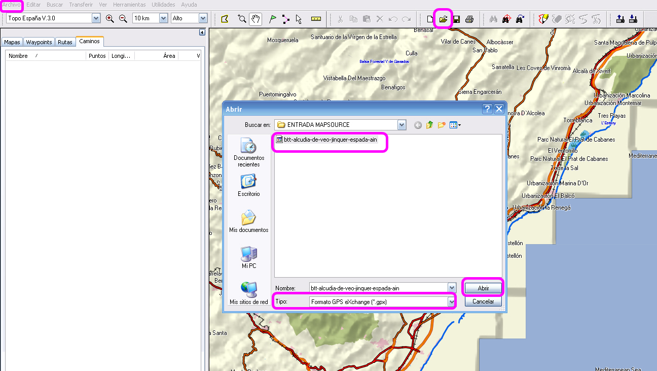 DÁNDOLO TODO!!!: TUTORIAL GARMIN MAPSOURCE