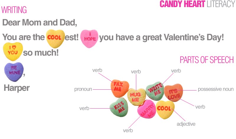 E is for Explore!: Candy Heart Love