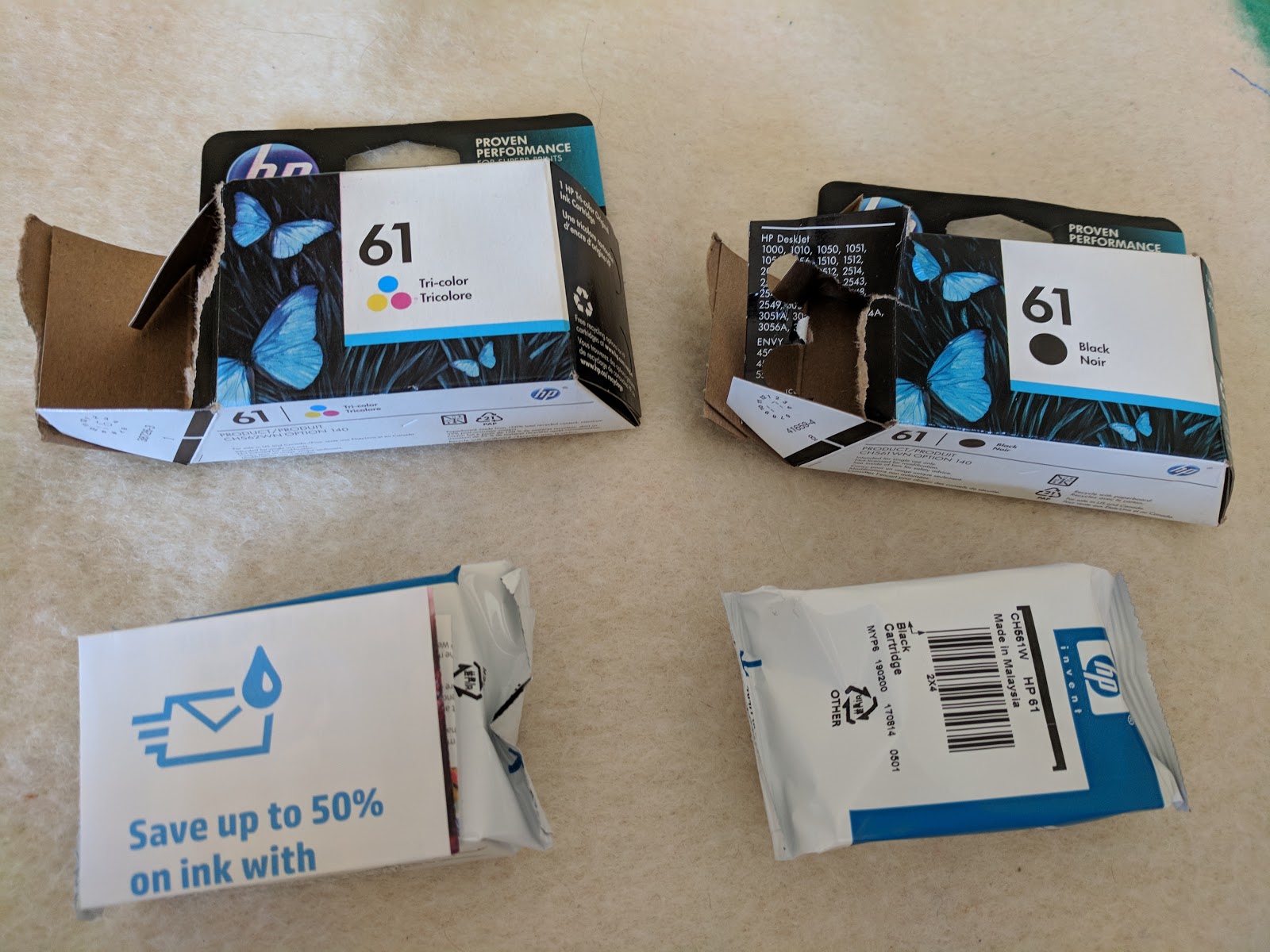 Overpackaging, et cetera: HP Deskjet Ink Cartridges: Expensive and ...