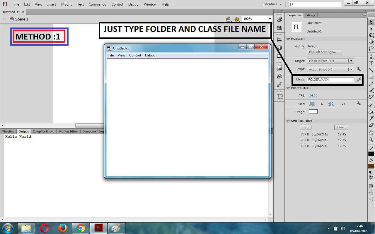 MAIN CLASS AS3 - Flash College