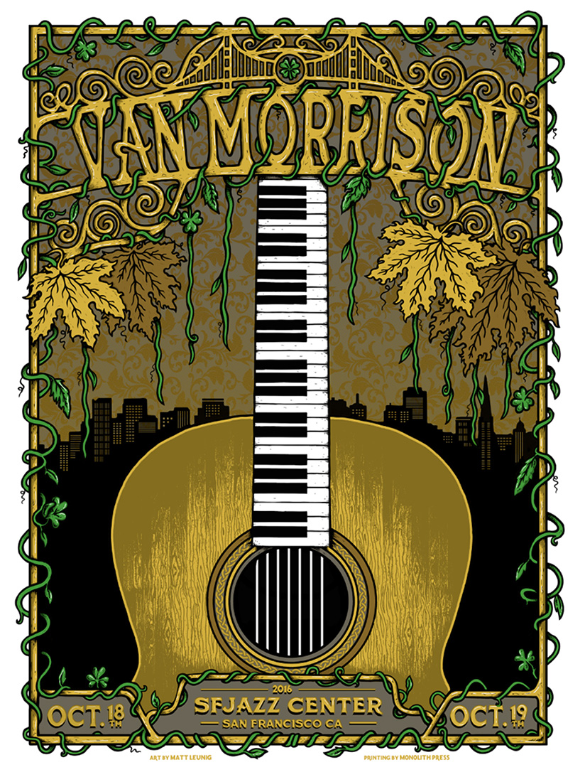 INSIDE THE ROCK POSTER FRAME BLOG: Matt Leunig Van Morrison San ...