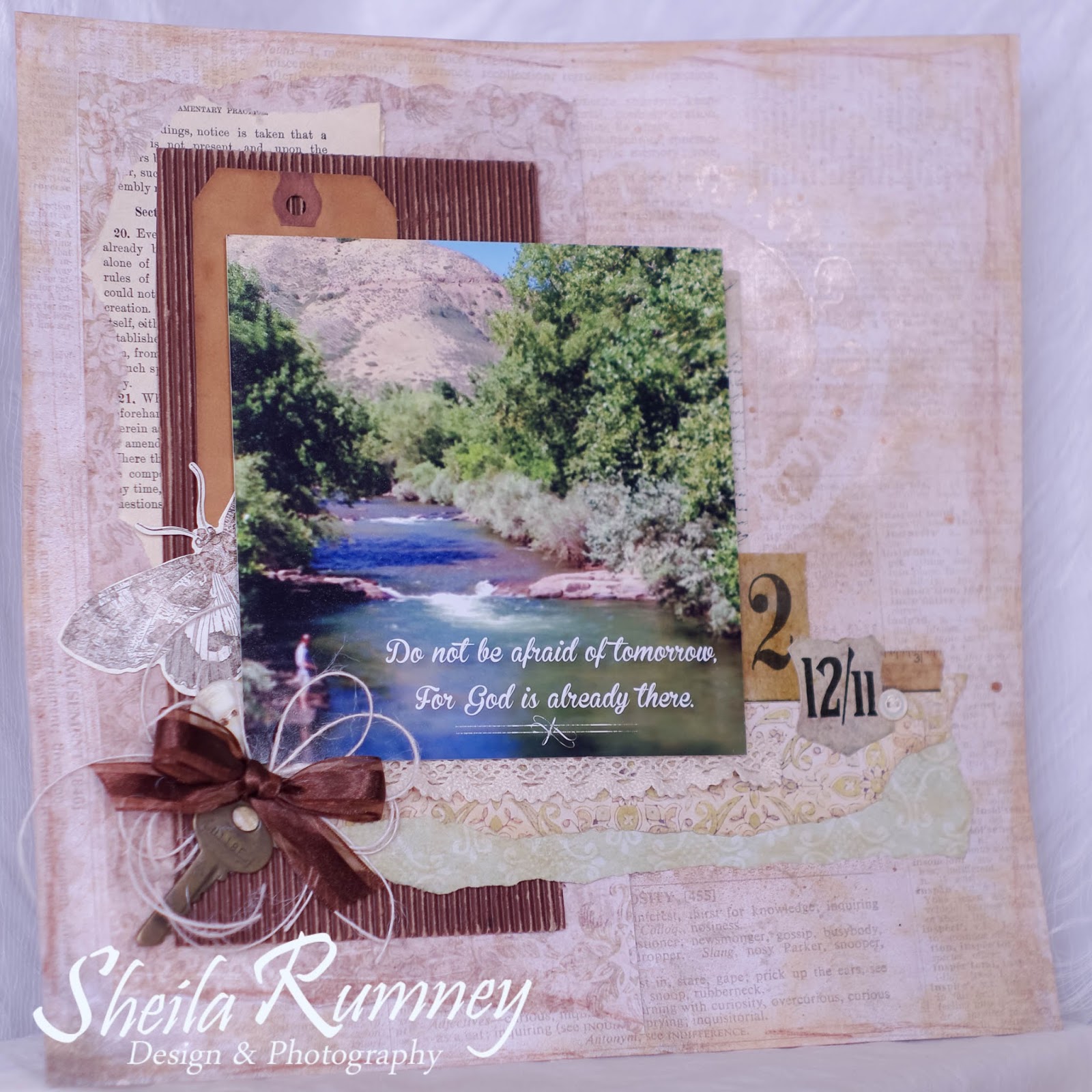 Really Reasonable Ribbon Blog: Natural Colors in Scrapbook Layout