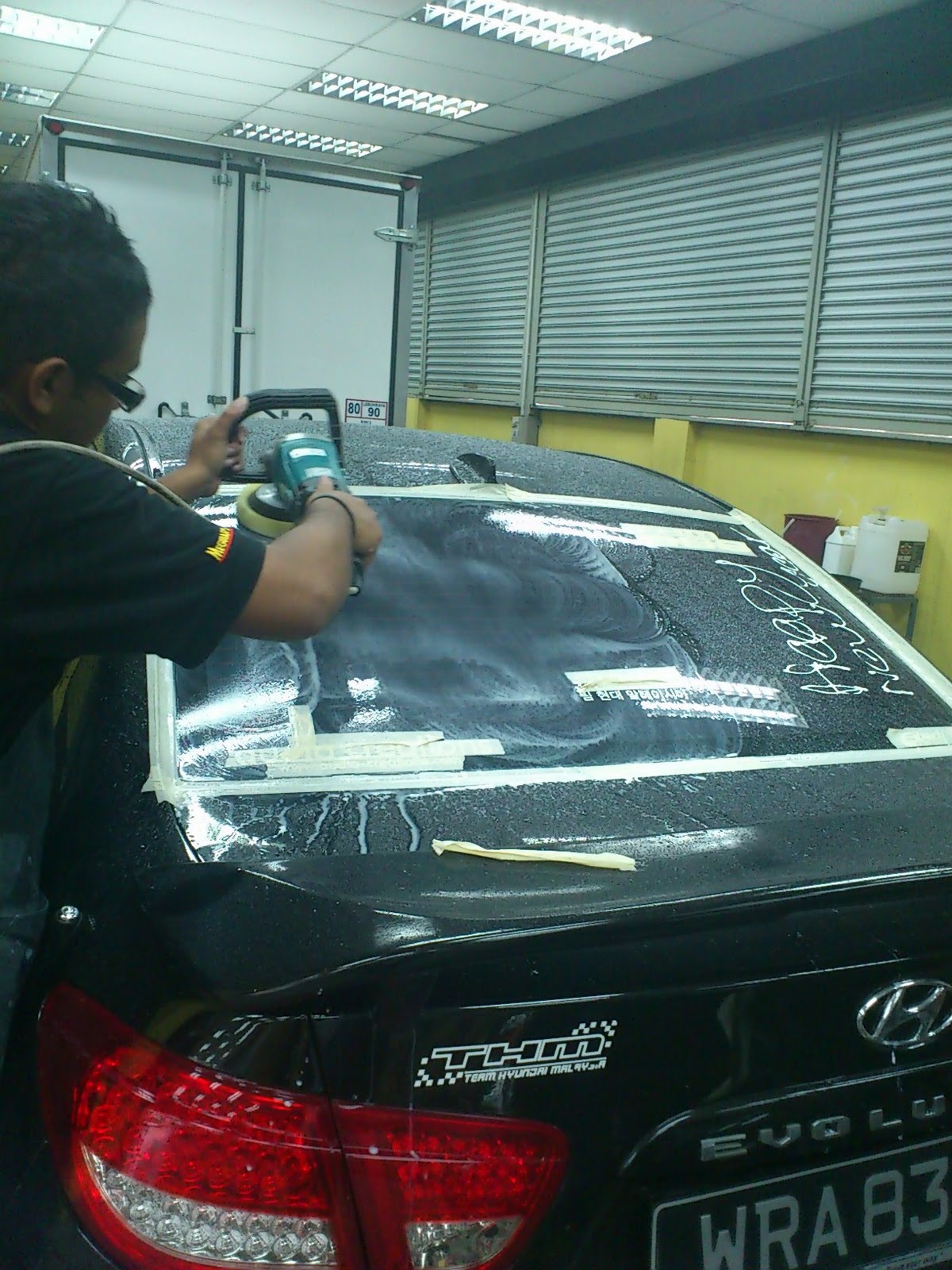 Port, Starboard, Forward and Aft: Windscreen polishing...