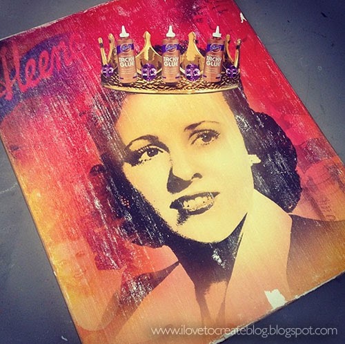 iLoveToCreate Blog: Easy Image Transfer on canvas using Collage Pauge