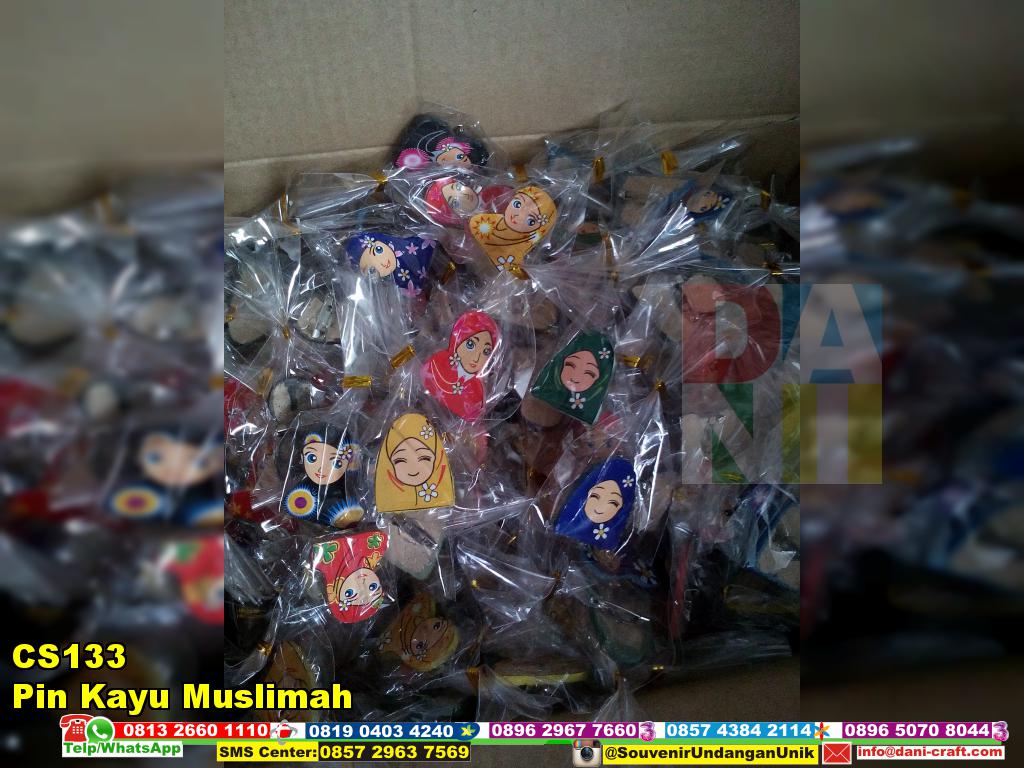 Pin Kayu Muslimah | Souvenir Pernikahan
