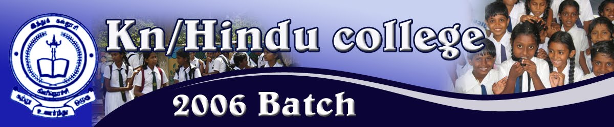 Kilinochchi Hindu College Batch - 2006: Vision