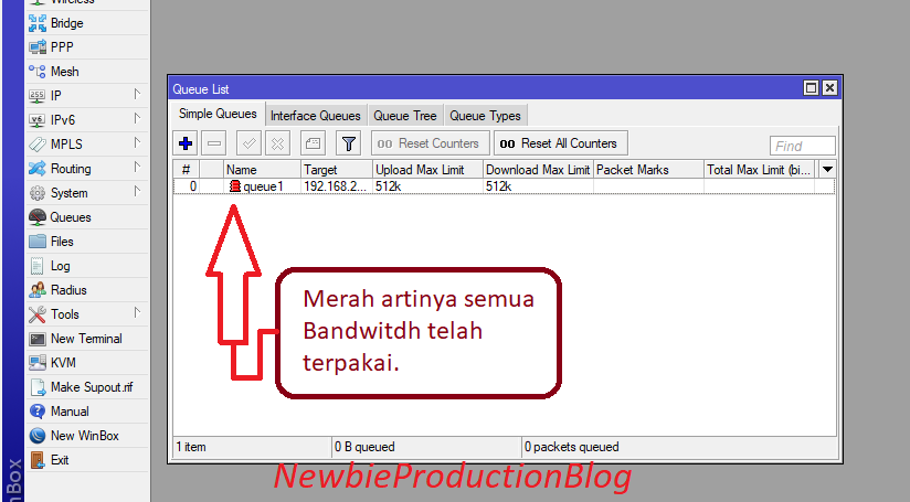 Konfigurasi Management Bandwidth Mikrotik di Winbox Menggunakan Simple ...