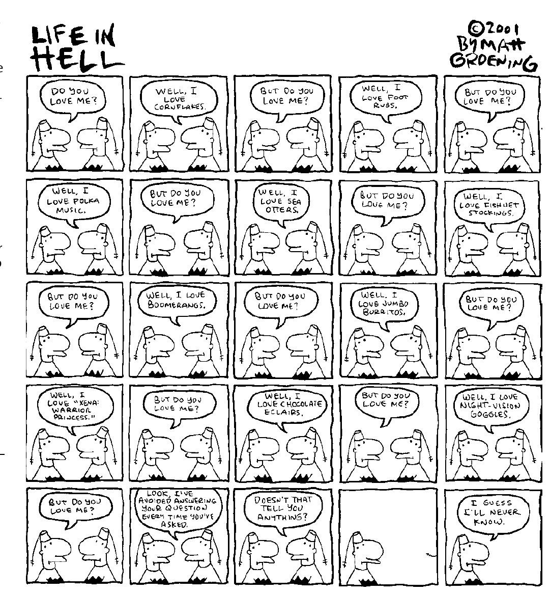 Bongo's Ultimate Life in Hell Archive : Life in Hell 2001 Archive