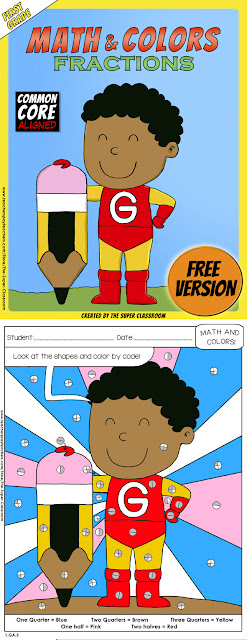 Classroom Freebies Too: Math and Colors – Fractions - FREE VERSION ...