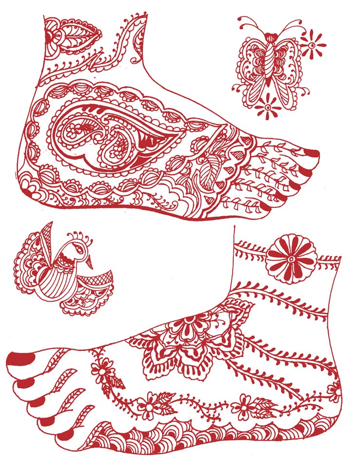 CLIP ARTS AND IMAGES OF INDIA: Mehandhi ( Marudhani )