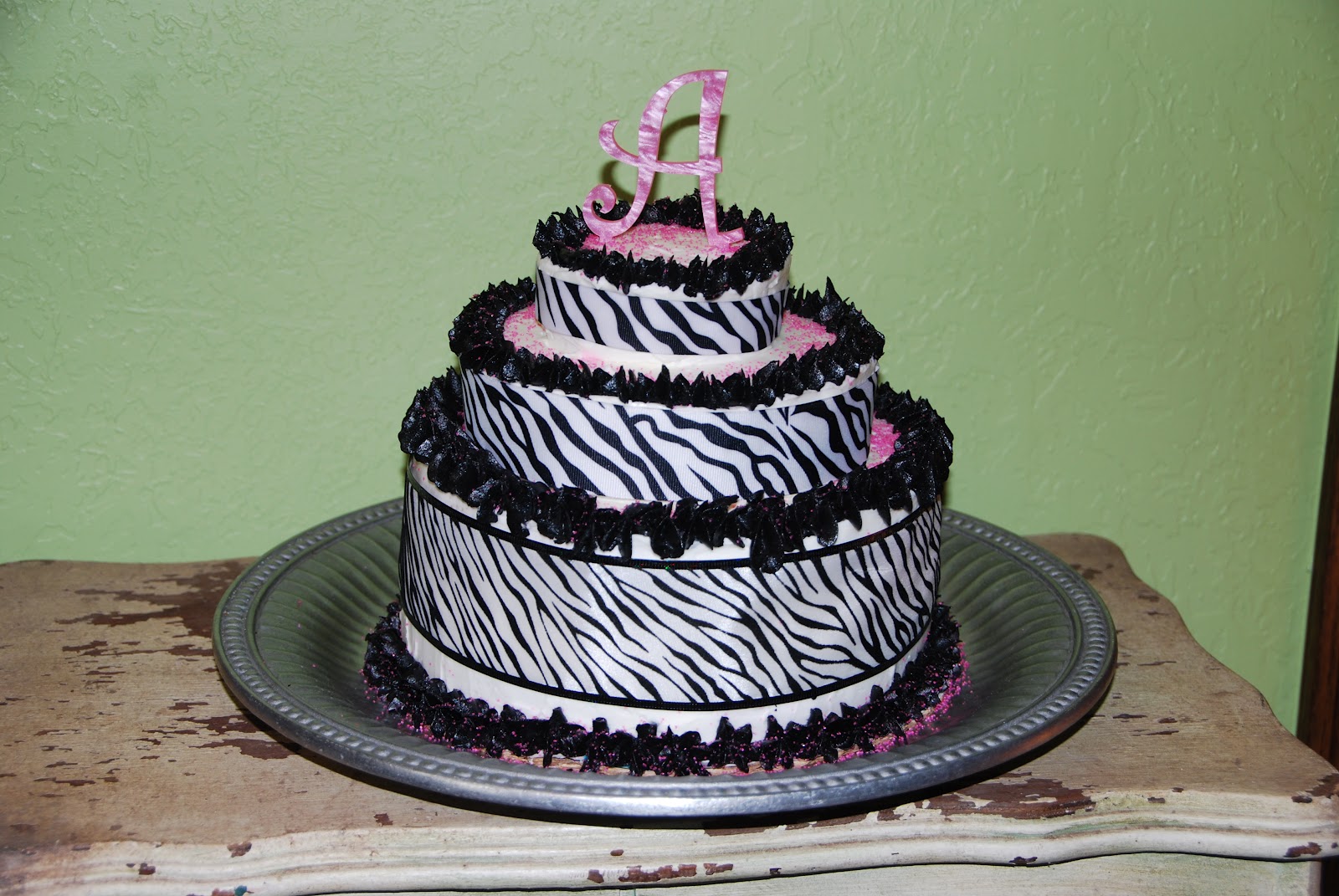 Life's a Bowl of Cherries: Layered Zebra Birthday Cake