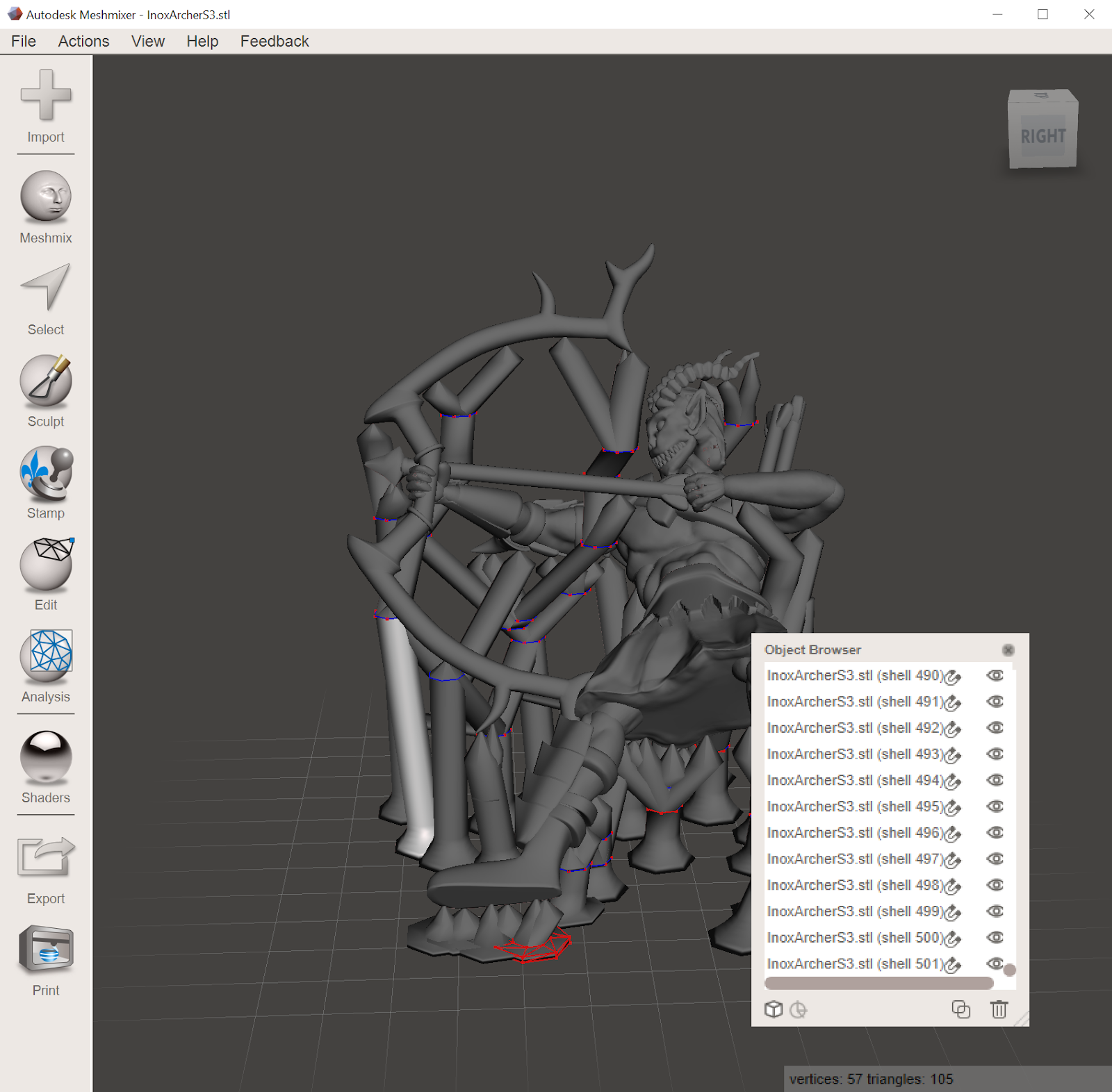 Changing Supports Designed in Meshmixer
