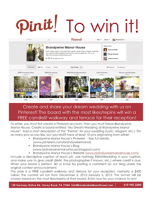 Brandywine Manor House: Our Very First Pinterest Contest!