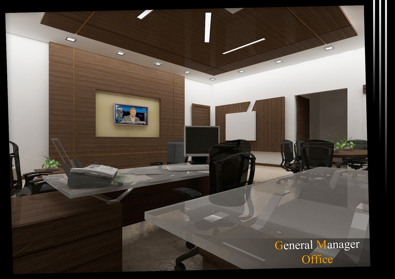 Arch.Michael Boules: Interior Design For General Manager Office - Qatar