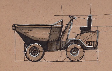 Louis learns to draw: Dumper