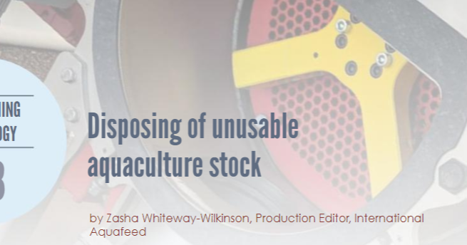 The Aquaculturists: 02/07/2018: Disposing of unusable aquacultural stock
