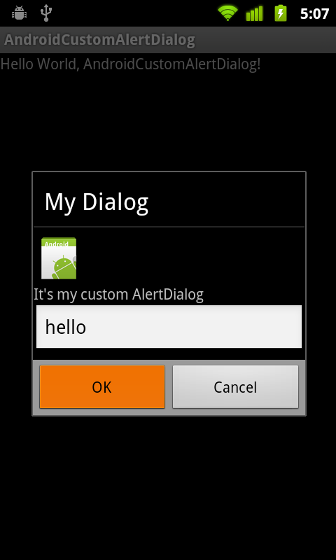 Android-er: Custom AlertDialog Android-er: Custom AlertDialog