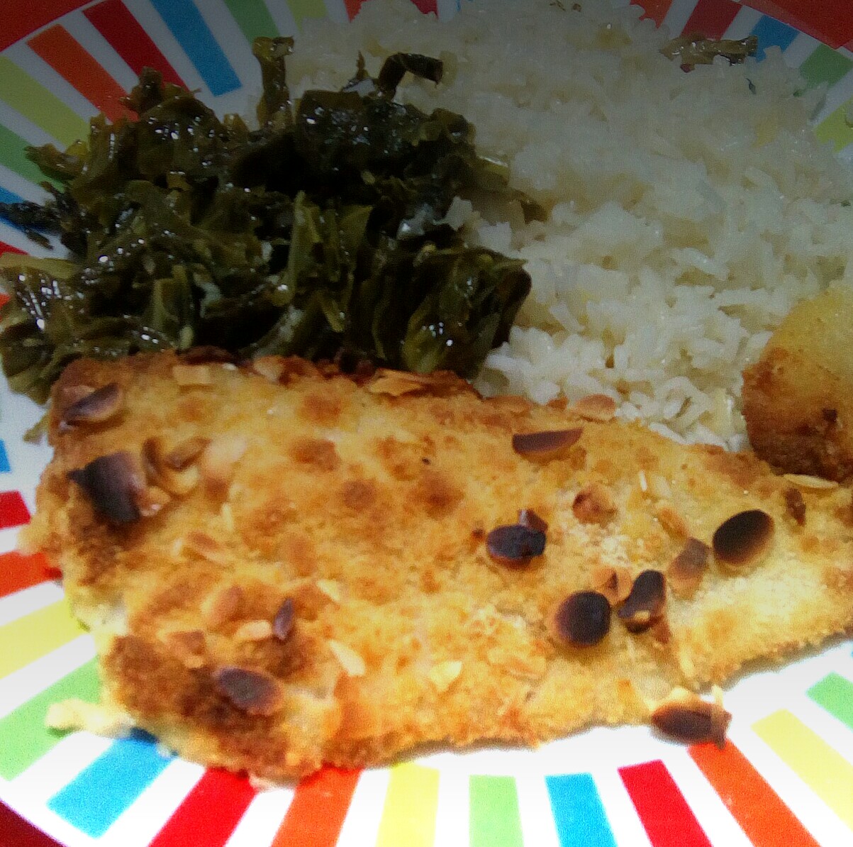 meu mundo de receitas: Filetes de pescada panados com crosta de amêndoa