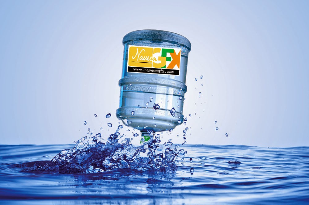 Mineral water cans and bottles psd template | naveengfx