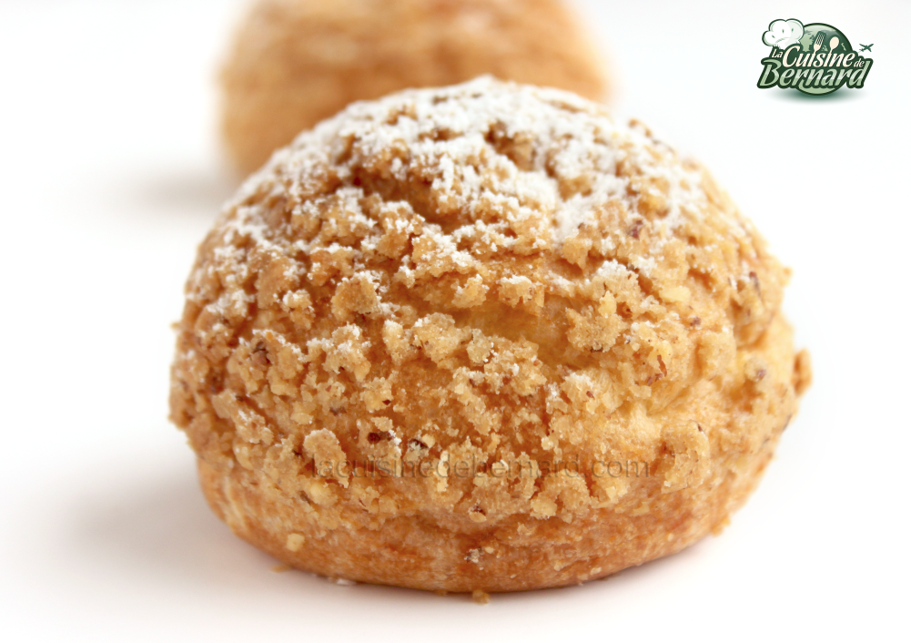 Hazelnut Choux and Salted Butter Caramel Cream - La cuisine de Bernard