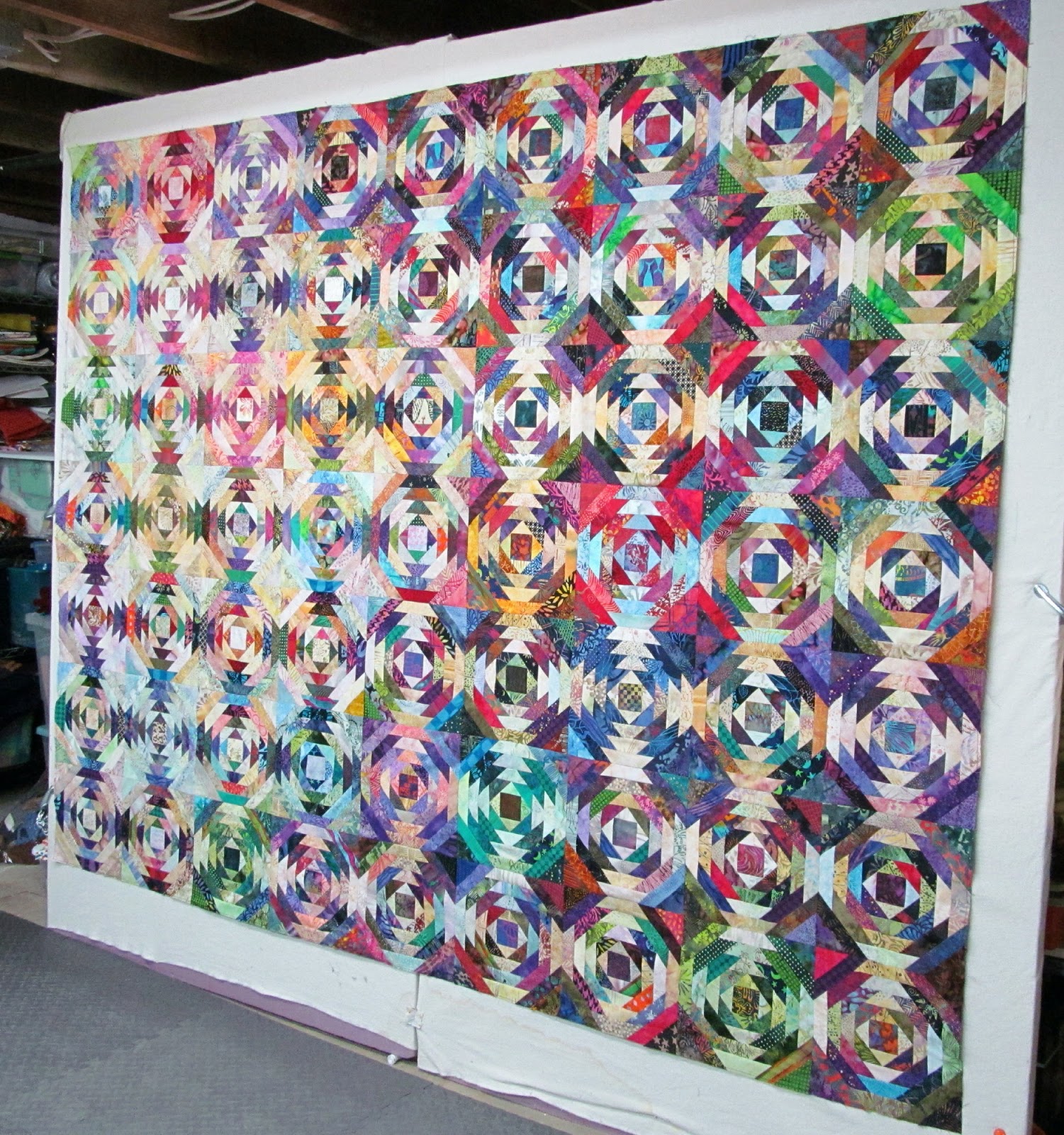 Exuberant Color : A finished quilt top.........